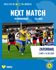 Voorbeschouwing VV Noordwijk - FC Lisse - FC Lisse